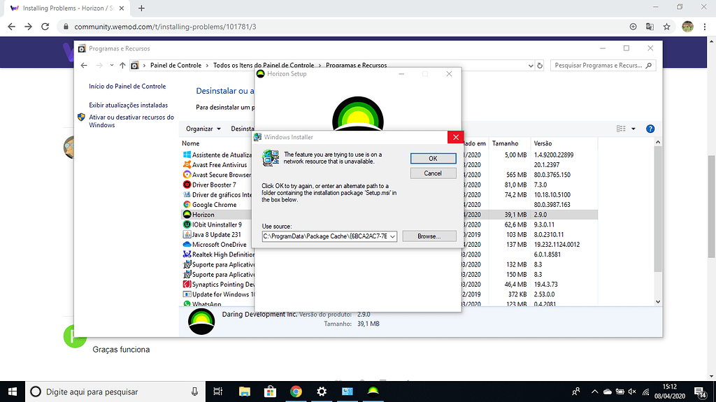 Installing Error - Horizon - Xbox - WeMod Community