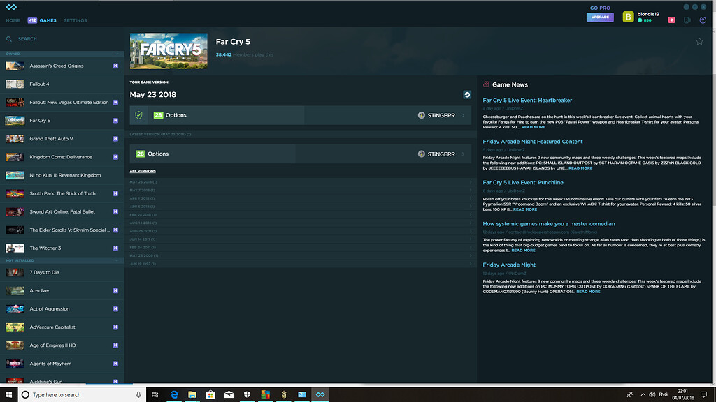 Infinity not showing newest trainer versions - Support - WeMod Community