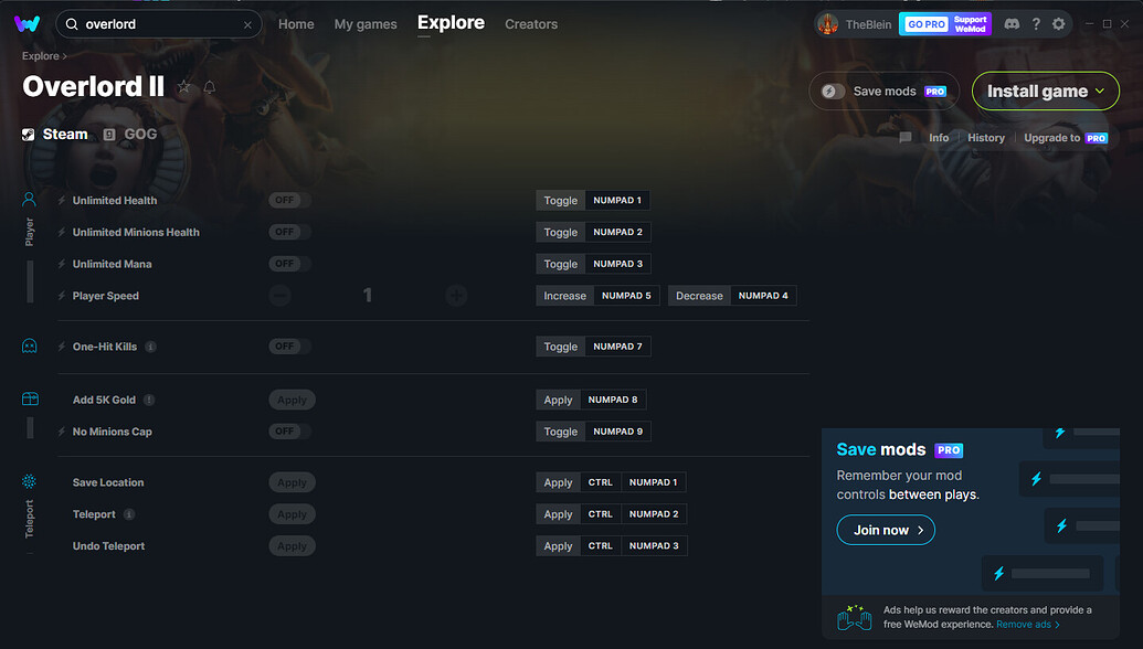 Overlord II Cheats and Trainer for Steam - Trainers - WeMod Community