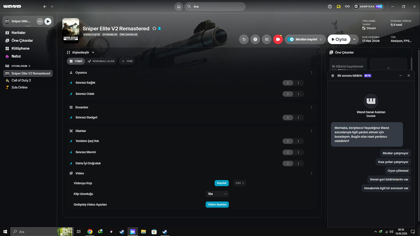 Sniper Elite V2 Remastered - WeMod App - WeMod Community
