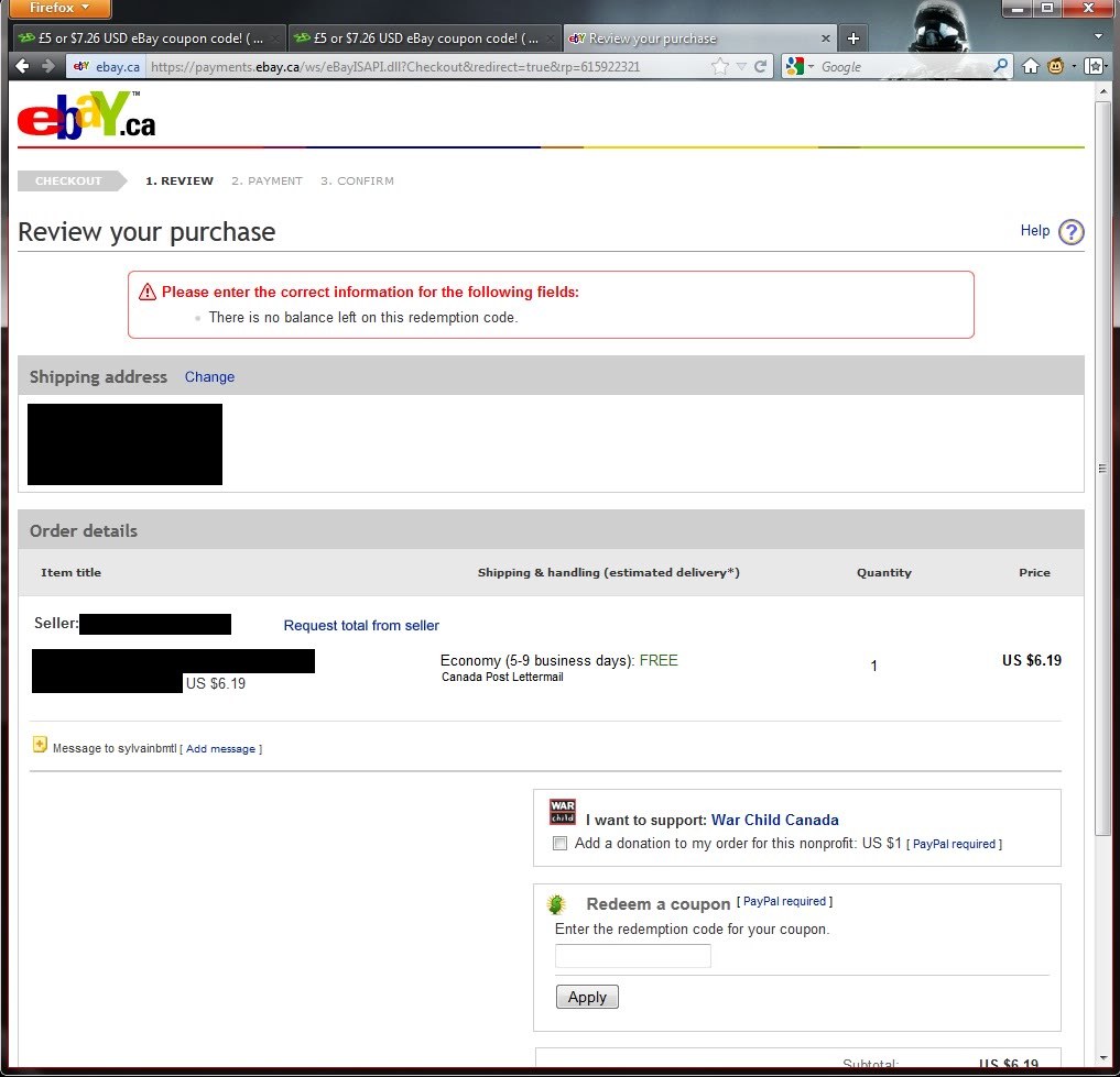 £5 or $7.26 USD eBay coupon code! ( Works worldwide ) - Page 7 ...