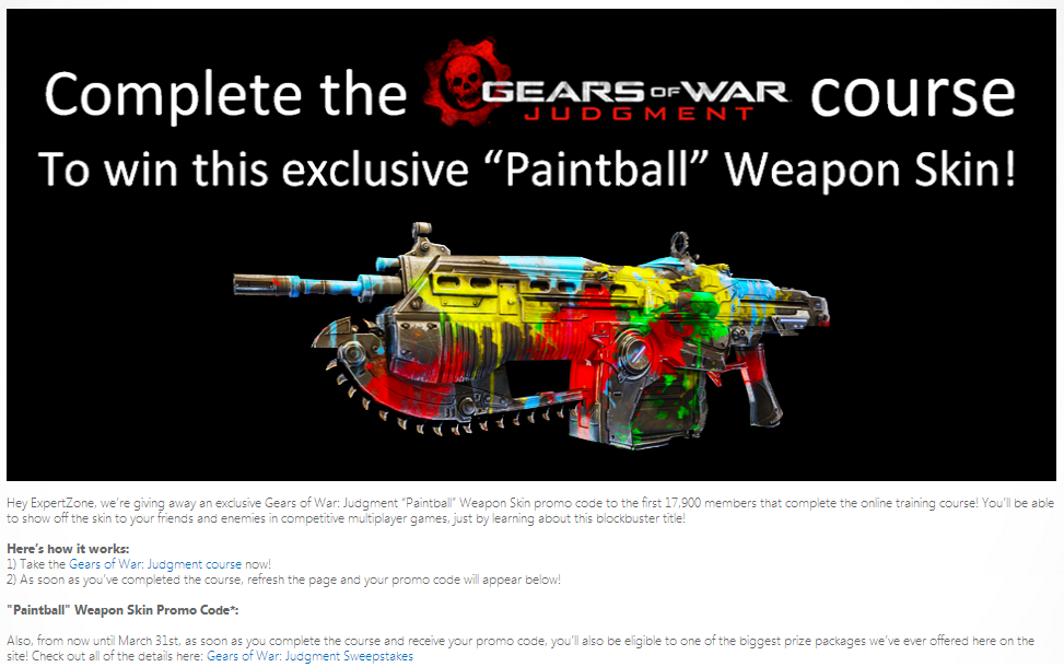 Gears of War Judgement Exclusive Paintball and Cobweb Skin! (Update ...