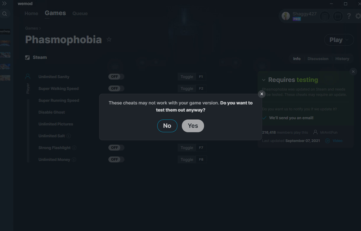 Phasmophobia Cheats and Trainer for Steam - Page 16 - Trainers - WeMod ...