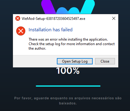 Can't Install - Support - WeMod Community