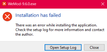 Cant install - Support - WeMod Community