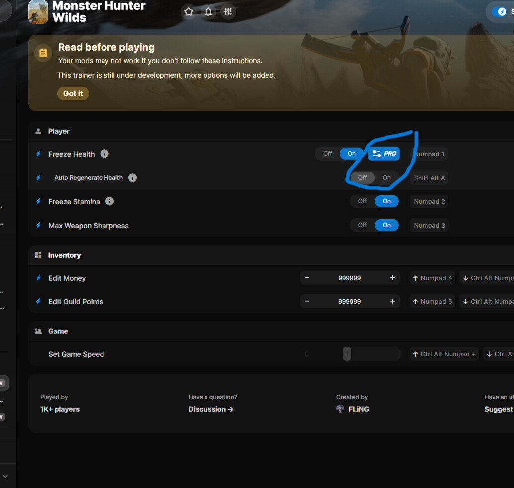 Monster Hunter Wilds Cheats and Trainer for Steam - Page 2 - Trainers - WeMod Community