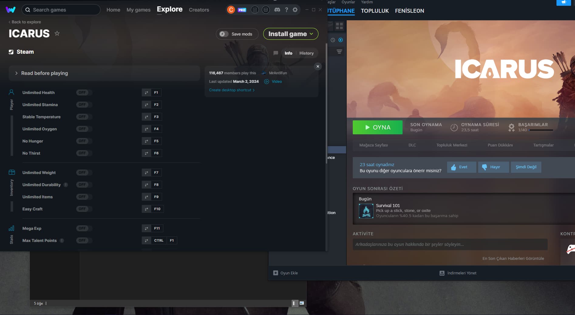 ICARUS Cheats and Trainer for Steam - Page 34 - Trainers - WeMod Community