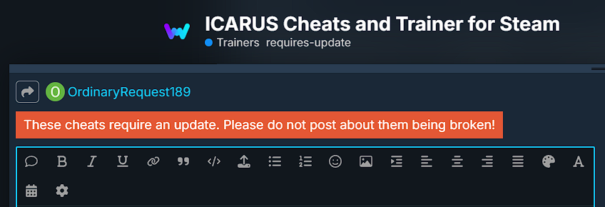 ICARUS Cheats and Trainer for Steam - Page 40 - Trainers - WeMod Community