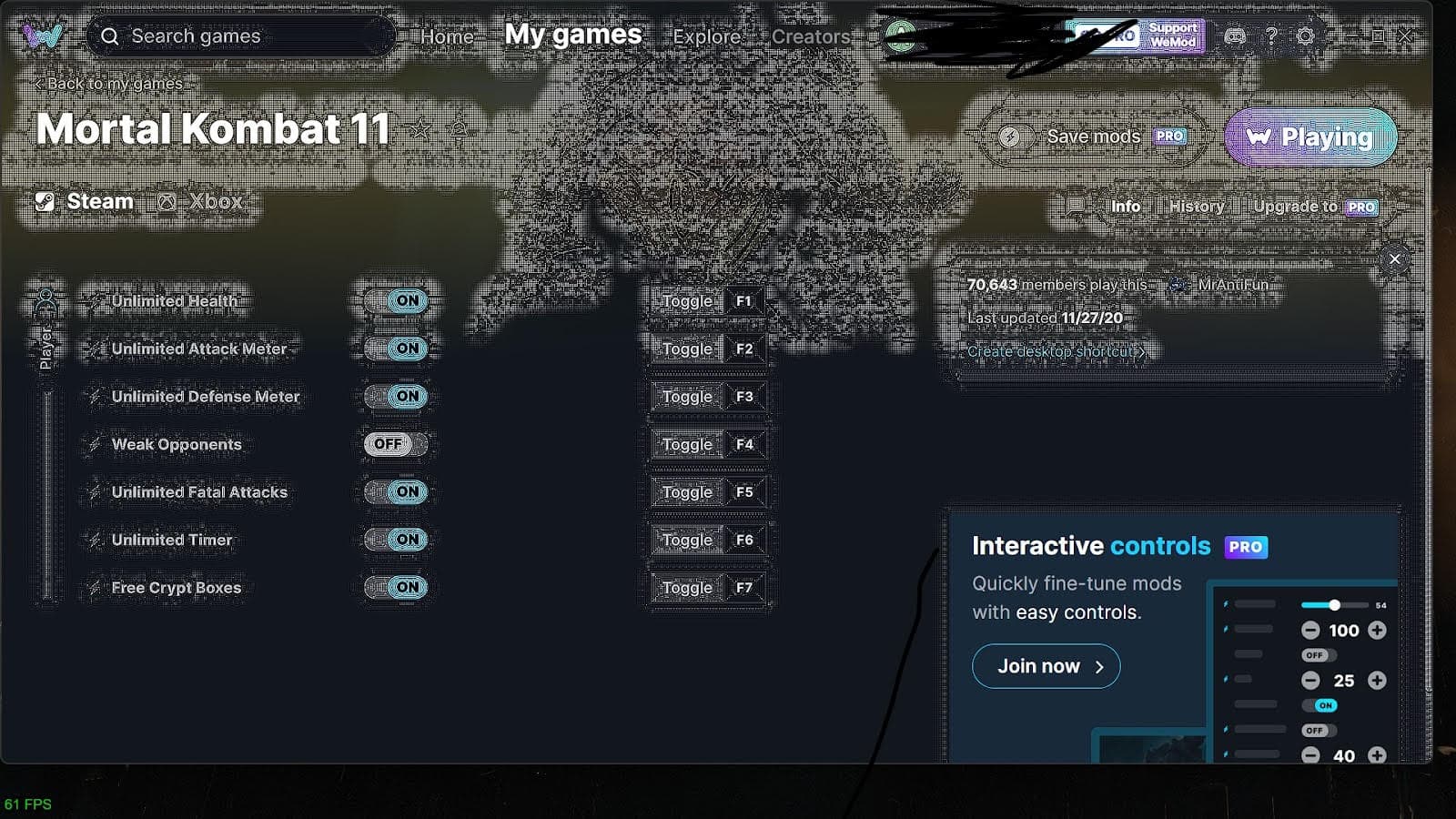 Wemod app is pixilating my screen when I open the app - WeMod App ...